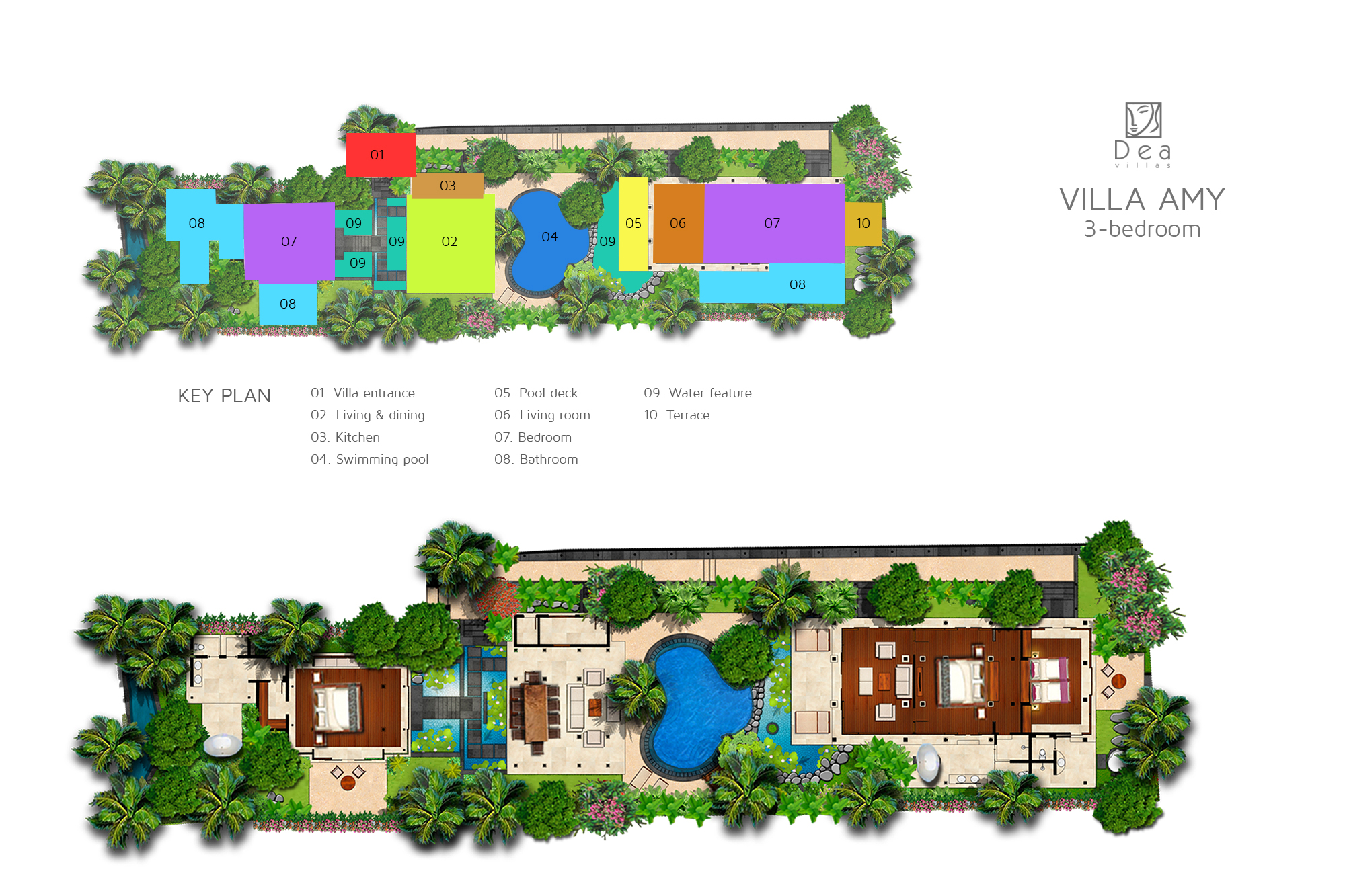 Dea Villas - Villa Amy Floorplan - Elite Havens