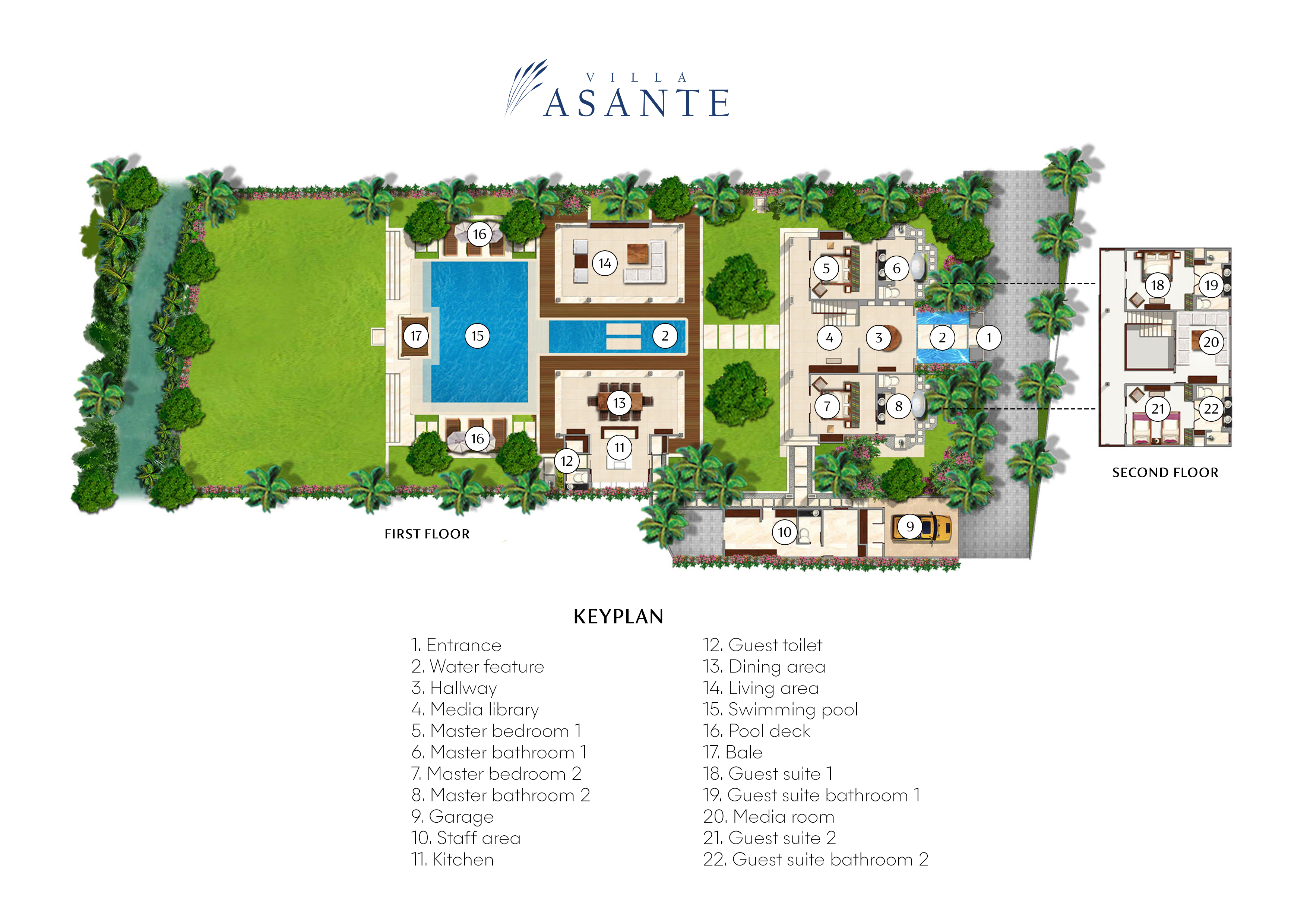 Villa Asante Floorplan - Elite Havens