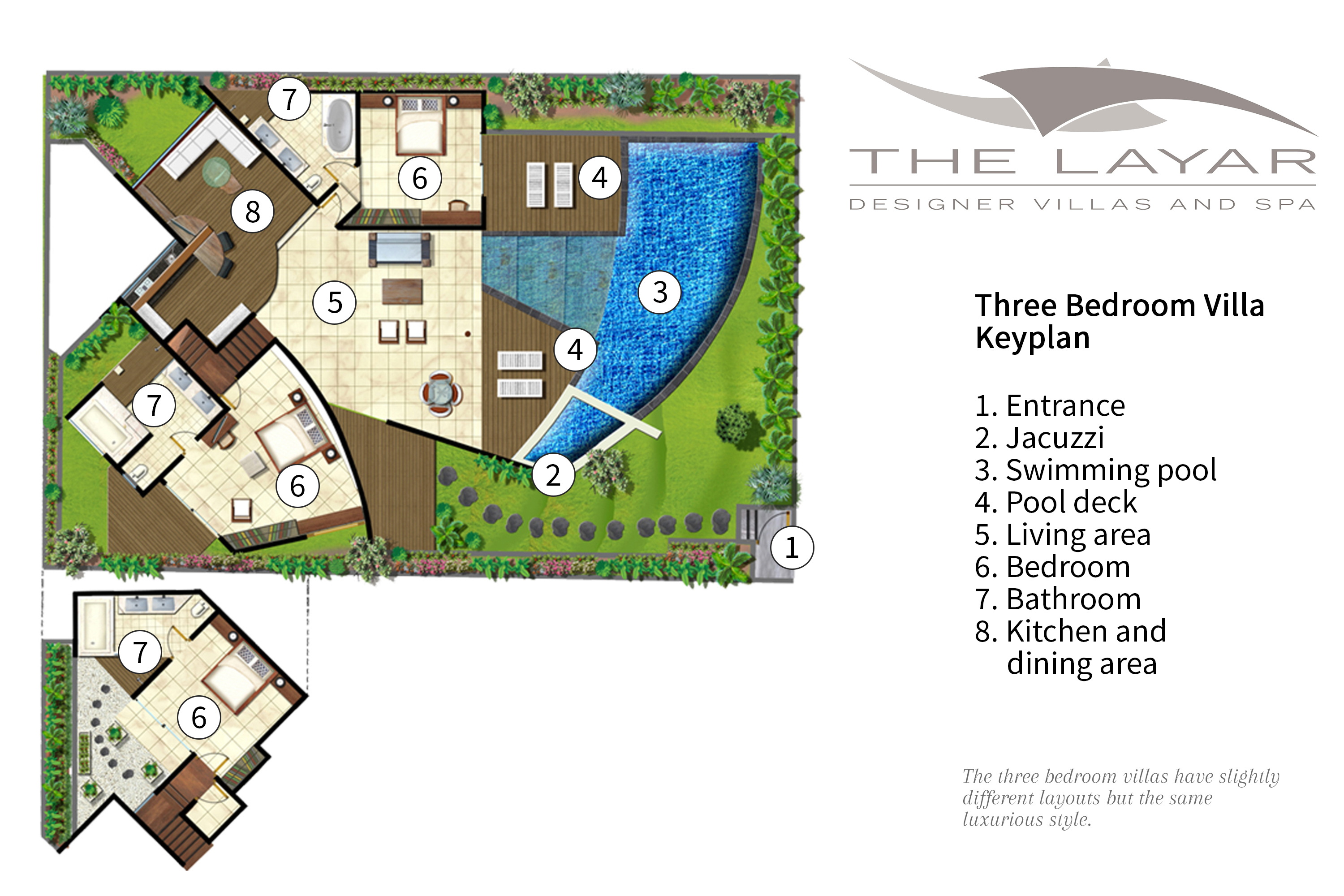 The Layar - three bedroom villa Floorplan - Elite Havens